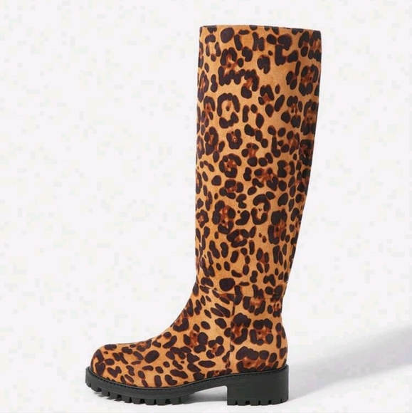 Shoes | New Leopard Print Western Style Hiheel Midcalf Boots | Poshmark